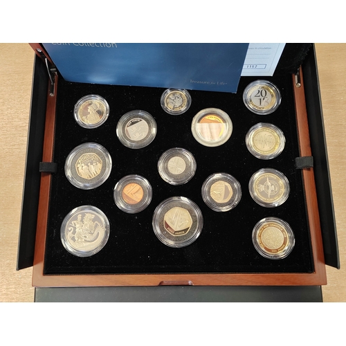 Collection with Royal Mint 2018 premium proof coin set, boxed silver ...