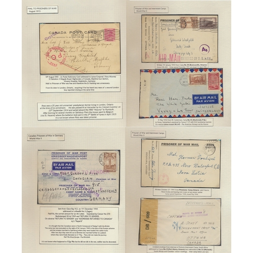 Canada. World War I and World War II colns military mail, consisting of ...