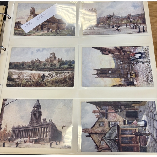 Towns and Cities. Coln. in two large albums of vintage cards, mostly ...