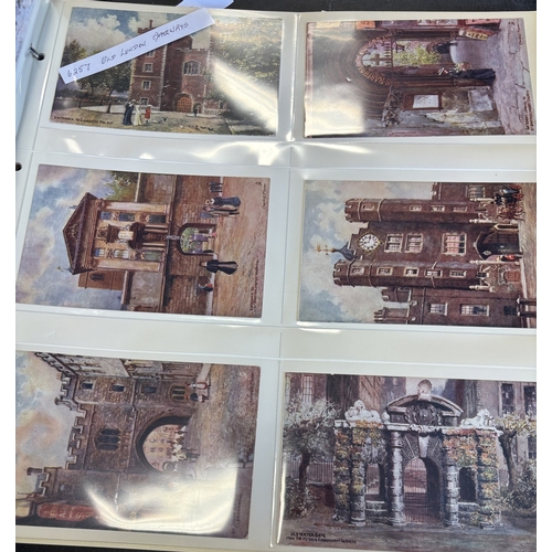 Towns and Cities. Coln. in two large albums of vintage cards, mostly ...