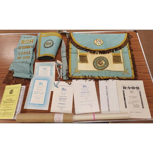 Masonic range with - 1. Royal Antediluvian Order of Buffaloes medal ...