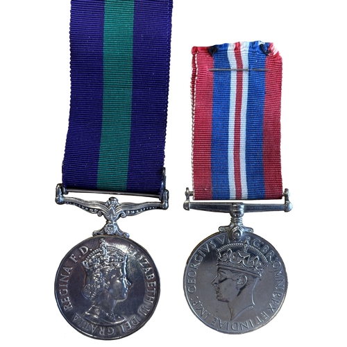 1923 GSM with Cyprus clasp to 23482903 Pte. M. Veness. Para in box of ...