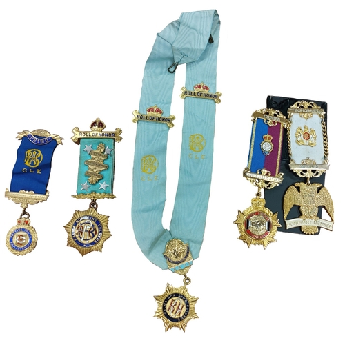 Masonic range with - 1. Royal Antediluvian Order of Buffaloes medal ...