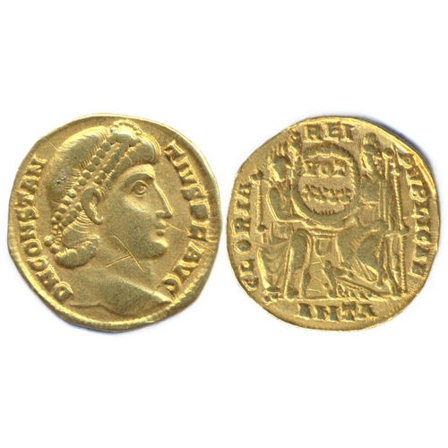 Roman, Constantius II. 337-361 CE gold solidus, 3.78g, obverse bust ...