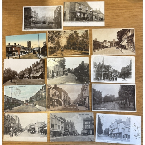 Street Scenes. Coln. of vintage cards in one album, with ptd and R.P's ...