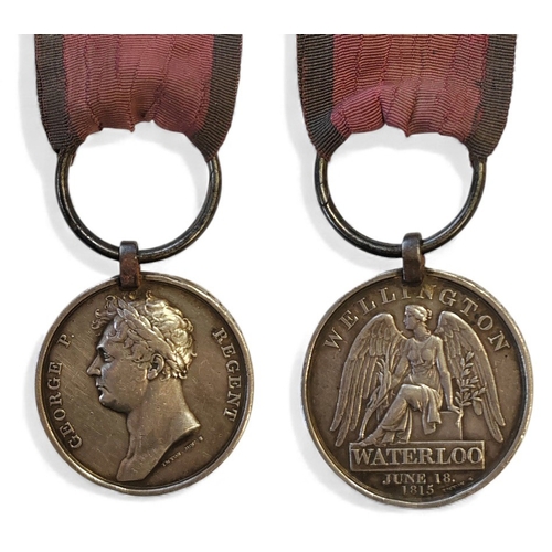 1815 Waterloo Medal to Peter Buncle, 13th Reg. Light Dragoons, light ...