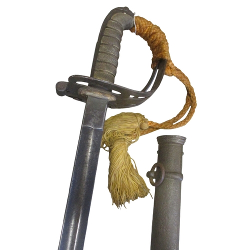 British 1827 pattern Rifle Officers' sword with handle knots in metal ...