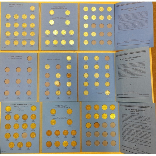 Collection in Whitman folders with halfcrowns, florins, shillings ...