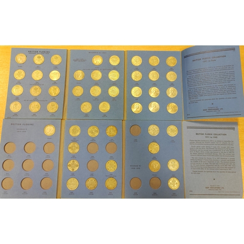 Collection in Whitman folders with halfcrowns, florins, shillings ...