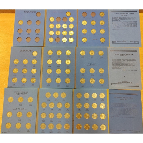 Collection in Whitman folders with halfcrowns, florins, shillings ...