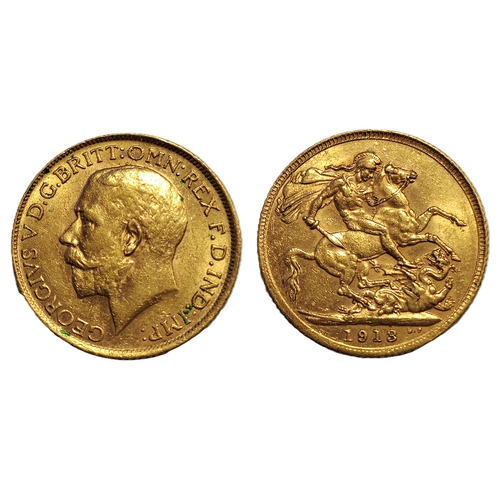 Investment Gold Lot - documents required. 1913 sovereign very fine ...