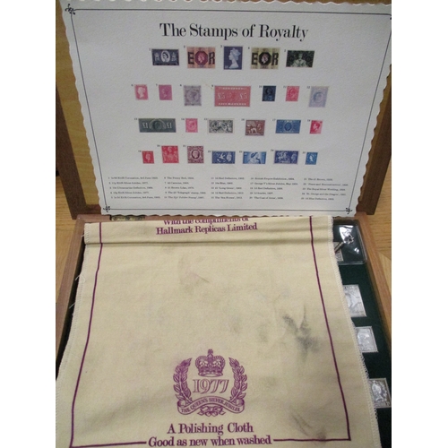 1977 'The Stamps of Royalty' silver proof cased set of 25 stamp ingots ...