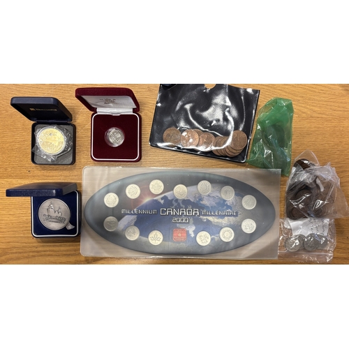 Collection of commemorative issues in boxes, including silver boxed ...