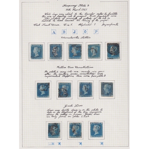 STAMPS GREAT BRITAIN Line engraved collection in spring-back album ...