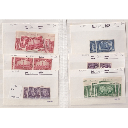 STAMPS CANADA A duplicated George V mint commemorative & definitive ...