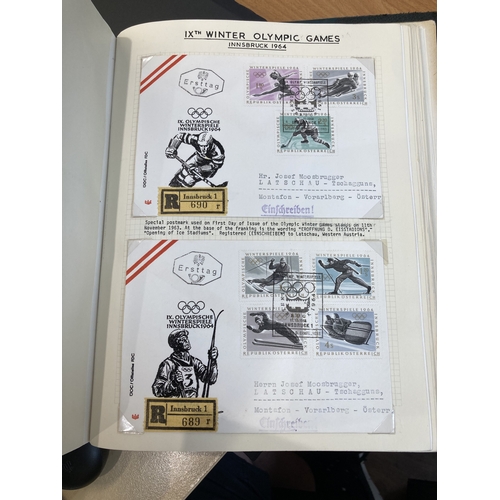 STAMPS Winter Olympics collection in album, including minisheets and ...