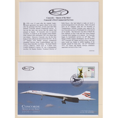 POSTAL HISTORY Album of stamps and covers for Concorde including a ...