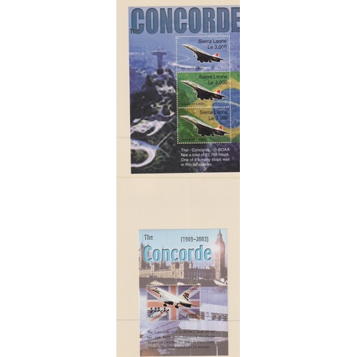 POSTAL HISTORY Album of stamps and covers for Concorde including a ...