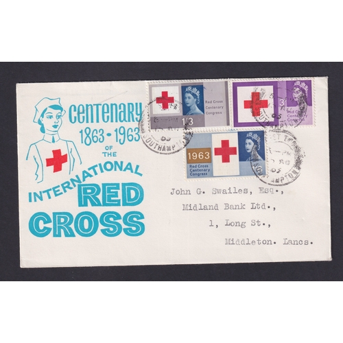 STAMPS FIRST DAY COVERS 1963 Red Cross Phosphor Illustrated FDC ...