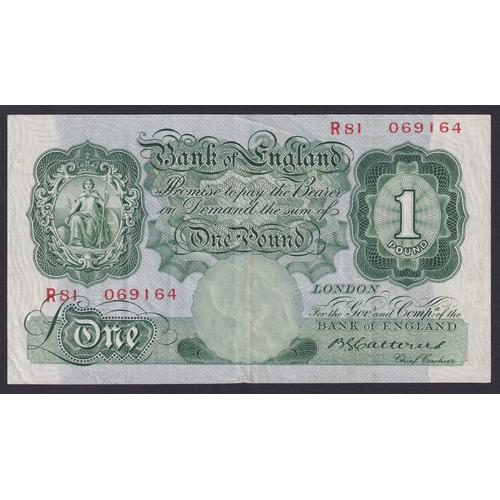 1930 £1 Bank Note G Catterns R81 069164 in good collectable condition