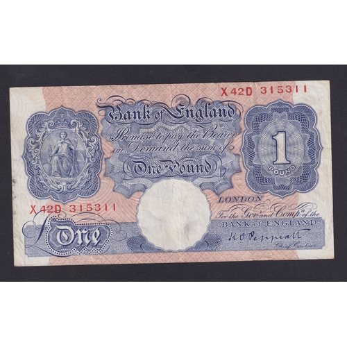 1940 £1 Blue bank note K O Peppiatt X42D 315311 in good collectable ...