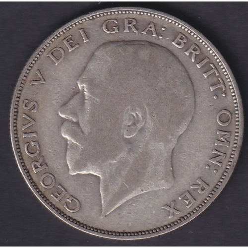 1925 GV Silver Half Crown in good condition
