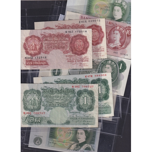 Small collection of mainly pre-decimal bank notes all in fine to very ...