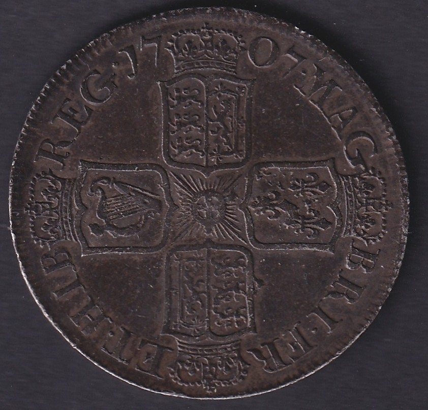 1707 Queen Anne Edinburgh Half Crown, superb condition (Payment by bank ...