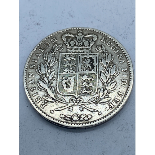 A Queen Victoria 1847 crown coin, weight is 28 grams approx