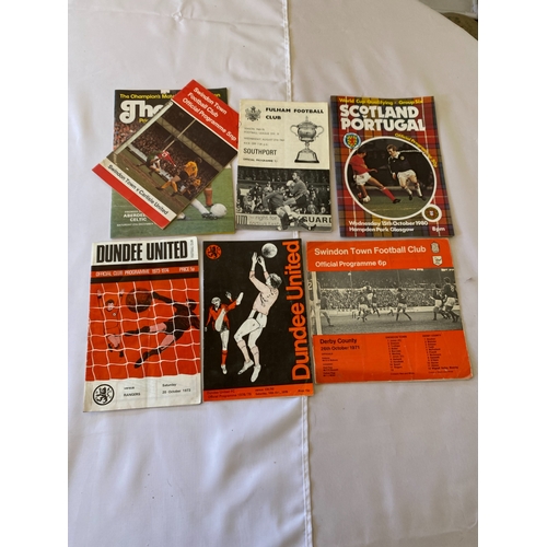 A collection of football programmes