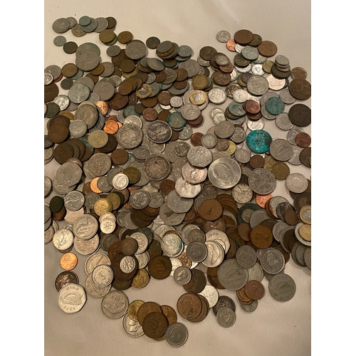 A collection of mixed coins
