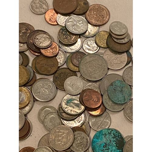 A collection of mixed coins