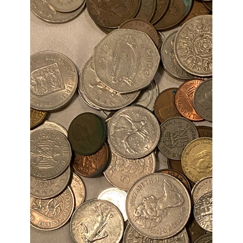 A collection of mixed coins