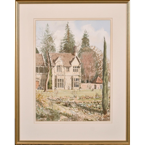 Arthur Byng (20th Century), A view of Selham House, watercolour, signed ...