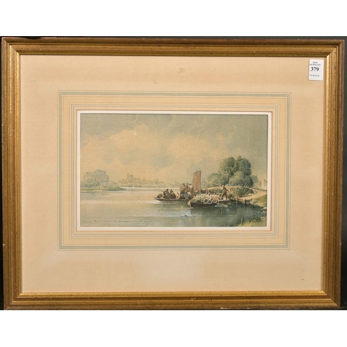 Peter J. Ashmore, (b.1923) British, 'Morning Ferry', River Thames near ...