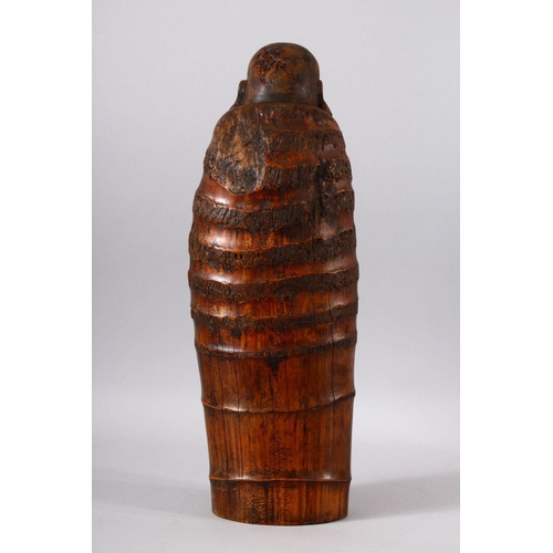 A GOOD 18TH / 19TH CENTURY CARVED CHINESE BAMBOO FIGURE OF BUDDHA - the ...
