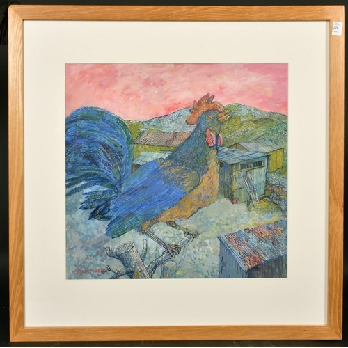 Christopher Clairmonte (1932-2012) British, A Cockerel perched on a ...