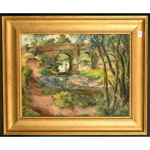 Miles Balmford Sharp (1897-1973) British, 'Otterton Bridge', A river ...