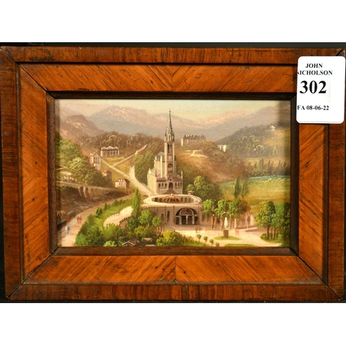 Louis Ritschard / Hubert Sattler (1817-1904), view of a church in a ...