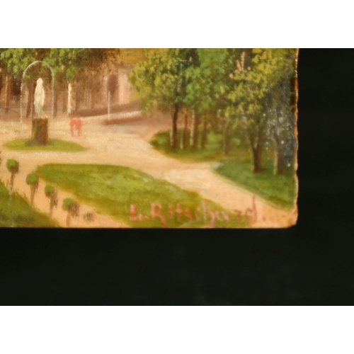 Louis Ritschard / Hubert Sattler (1817-1904), view of a church in a ...