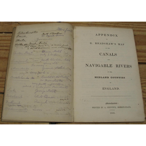 [CANALS] Appendix to G. Bradshaw's map of the canals and navigable ...