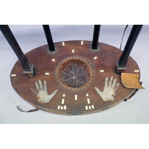 AN UNUSUAL CHINESE HARDWOOD TORTURE DEVICE, consisting of poles ...