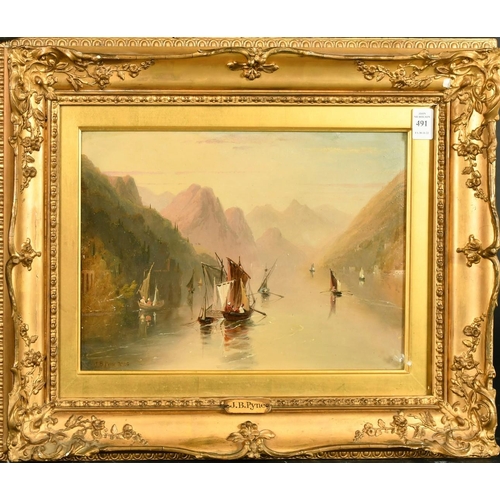 J. B. Pyne (19th Century), 'Italian Lake', oil on panel, signed and ...