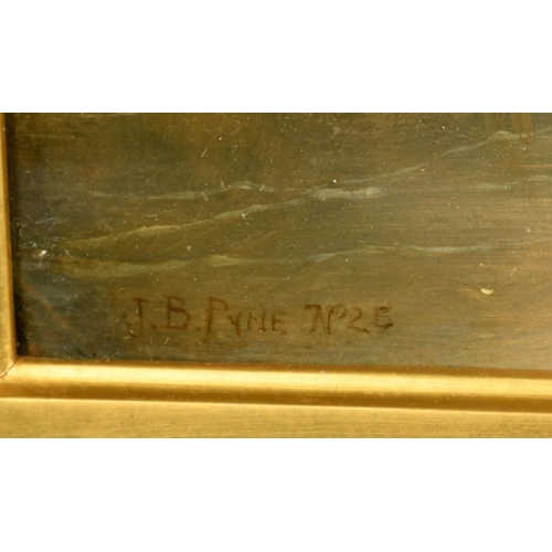 J. B. Pyne (19th Century), 'Italian Lake', oil on panel, signed and ...