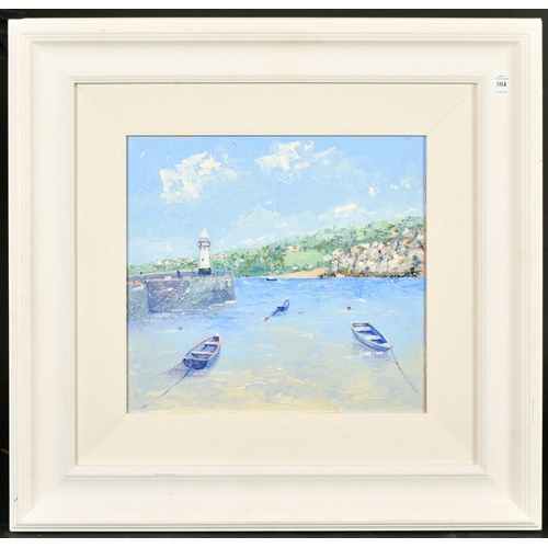 Darrell Mitchell (b. 1968) British, 'Boats on the Harbour St. Ives ...