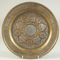 A VERY FINE 19TH CENTURY SYRIAN DAMASCUS SILVER AND COPPER INLAID BRASS ...