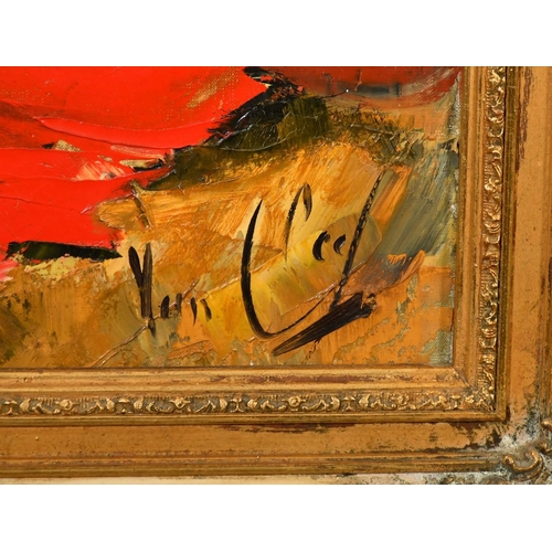 Robert Van Cleef (b. 1914), a portrait of a seated lady playing a ...