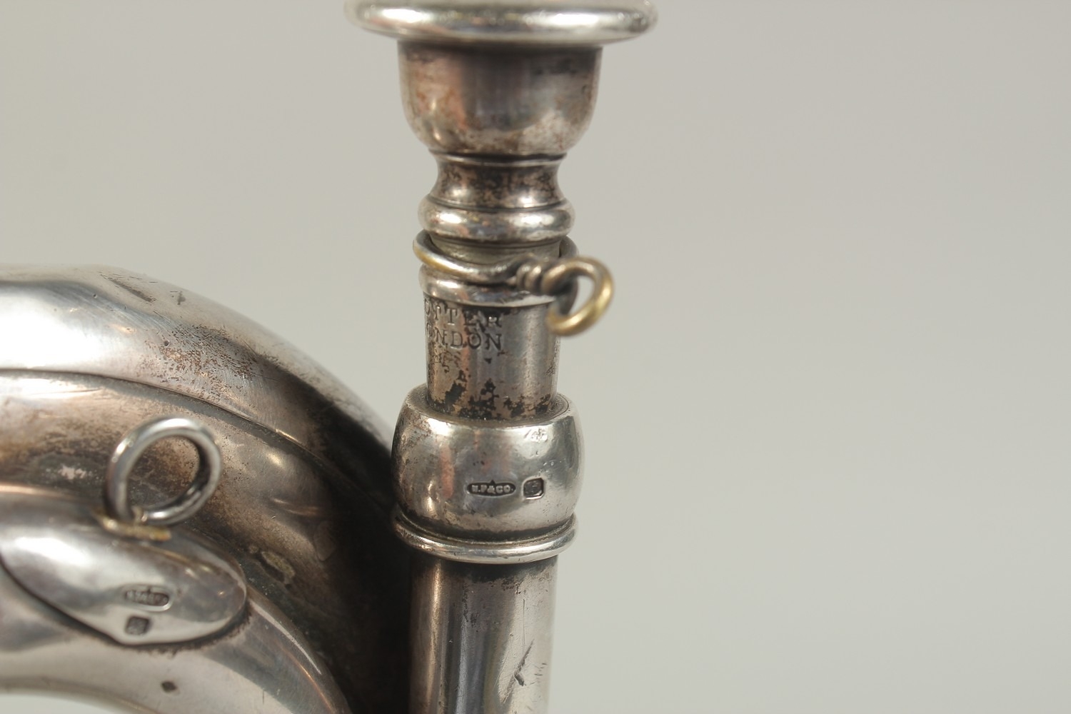 A LONDON RIFLE BRIGADE 2ND BATTALION SILVER BUGLE. 11ins long, London ...