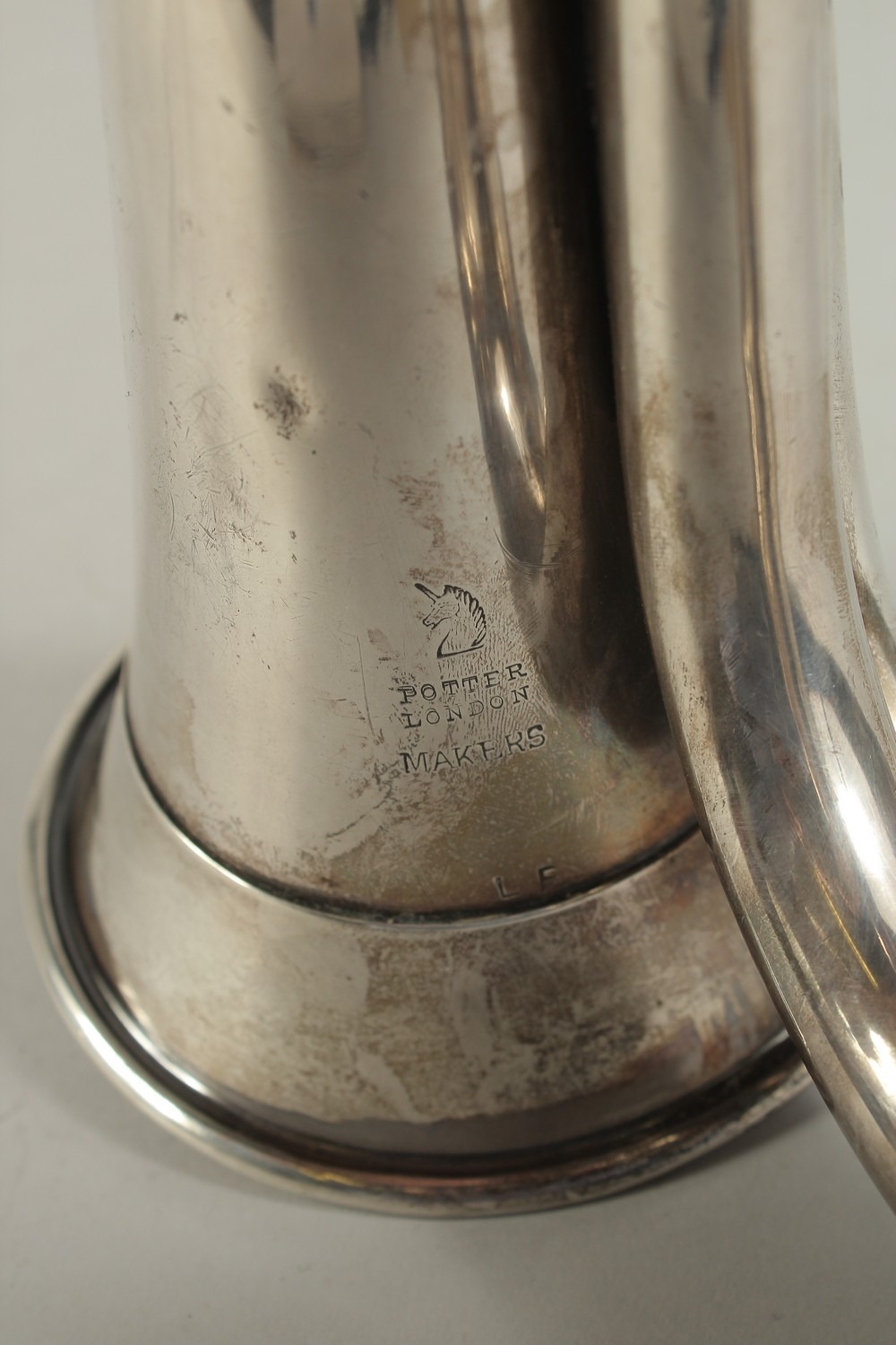 A LONDON RIFLE BRIGADE 2ND BATTALION SILVER BUGLE. 11ins long, London ...