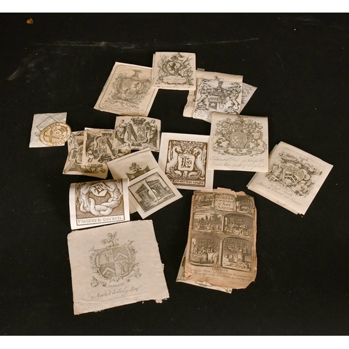 A collection of antique book plates, along with a collection of notable ...
